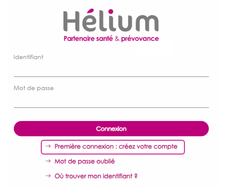 Créer un mot de passe – Hélium